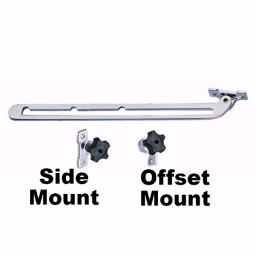 Perko 1290-DP0-CHR Windshield Adjuster PAIR 12" SIDE Mount Adjusts 9-1/ ...