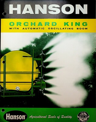 Hanson Orchard King Sprayer Brochure Beloit Wisconsin 1960s Oscillating ...