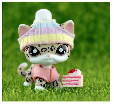 Custom lps Cat, lps Kitten Leopard Print Cat with lps Accessories Hat ...