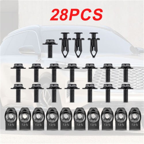 For Honda Engine Under Cover Splash Shield Guard Body Bolt U-nut Clips ...