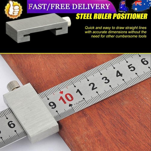 Woodworking Line Marking Gauge Carbon Steel Ruler Limiter Locator Block ...