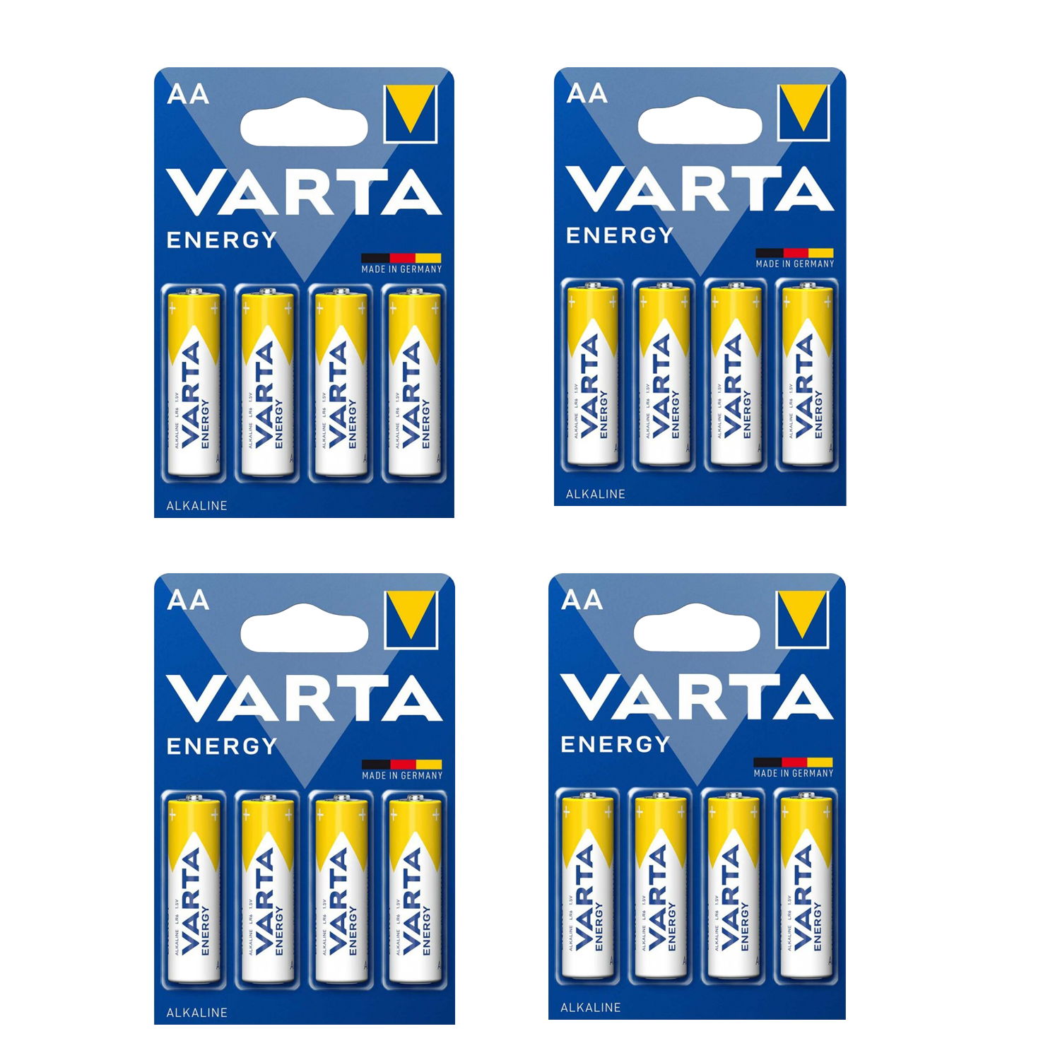 16 VARTA Energy Alkaline Batteries Aa LR6 4106 Mignon MN1500 1.5V Exp ...
