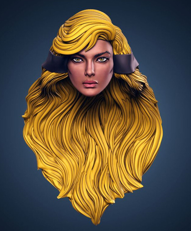 Crystal Inhumans 1:18 scale custom unpainted Head 3.75" Figure | eBay ...