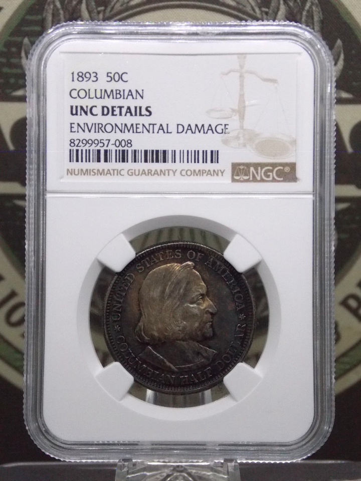 1893 Commemorative *COLUMBIA EXPO* Half Dollar 50c NGC Unc Details #008 ...