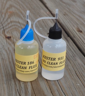 60 ml. COMBO KESTER 951 + KESTER 186 Soldering Lead Free Flux NO CLEAN ...