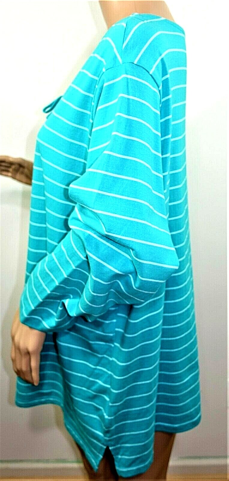 Laura Scott Women Plus Size 1x 2x 3x Green Striped Tee T Shirt Top ...