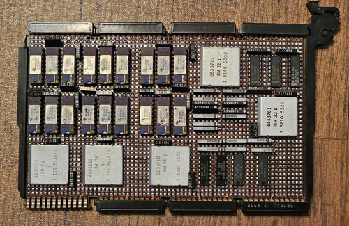 Rare Retro Vintage IBM Mainframe Board Module w/18 Gold Double Stacked ...