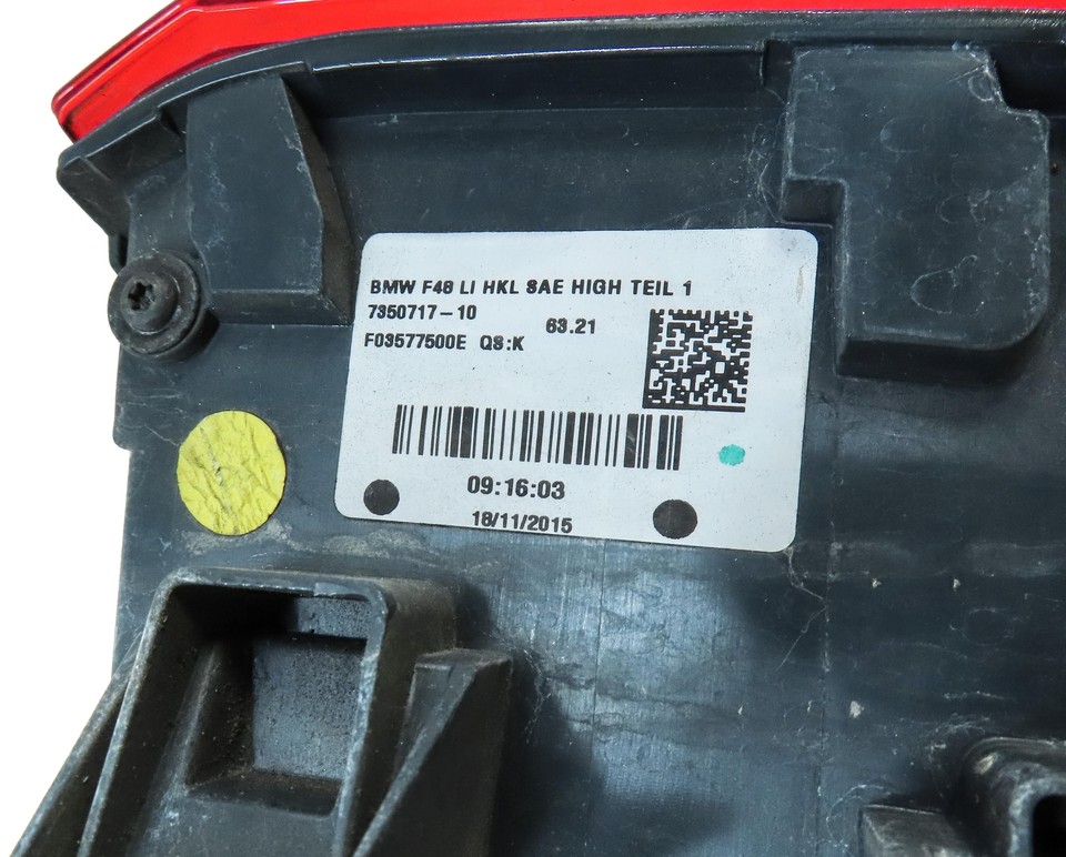 2016-2019 BMW X1 (F48) REAR LEFT OUTER TAILLIGHT (FITS MODELS w/ LED ...
