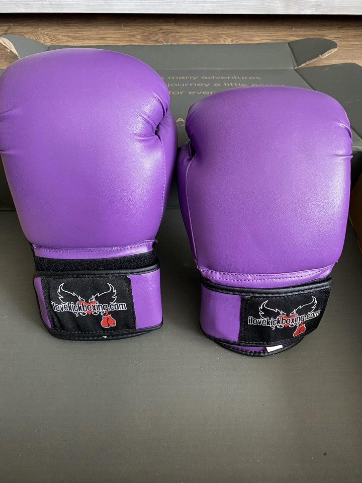 I Love Kickboxing Unisex Adult Purple MMA Boxing Gloves 12 oz | eBay