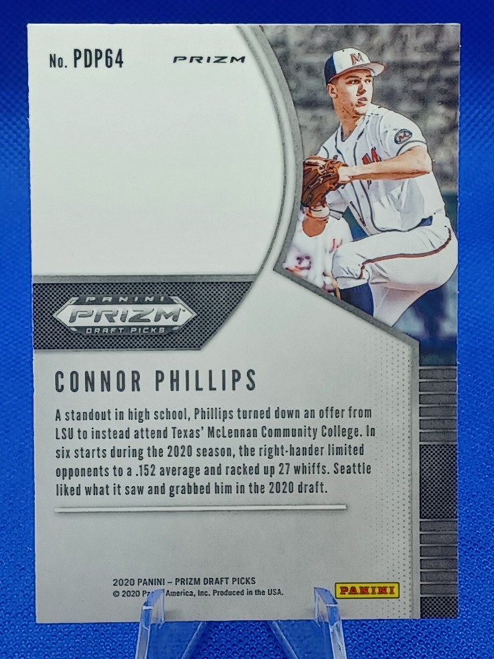2020 Panini Prizm Draft Picks Connor Phillips Green Pulsar Prizm #PDP64 ...
