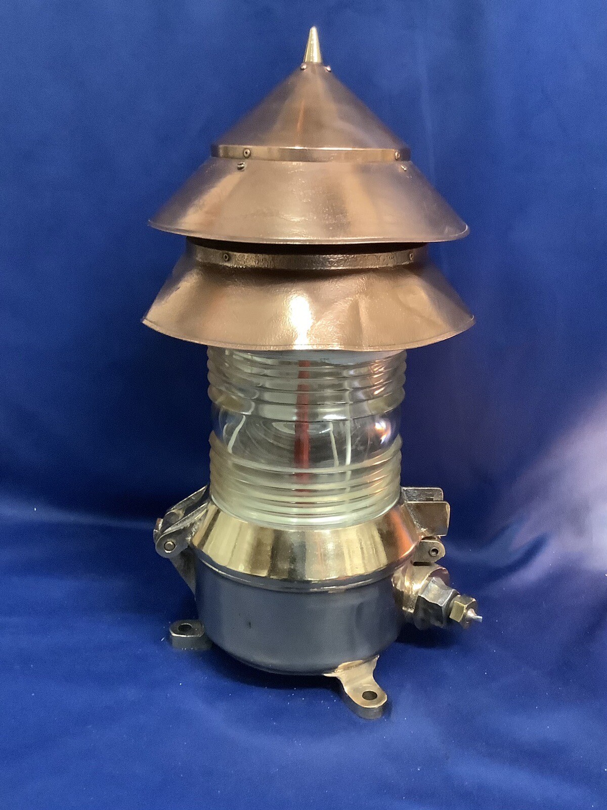 Nautical Bouy Light Solid Brass With Fresnel Glass “ Gas Accumulation ...
