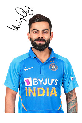 Virat Kohli Signed A4 Photo Print Autograph India Cricket | eBay