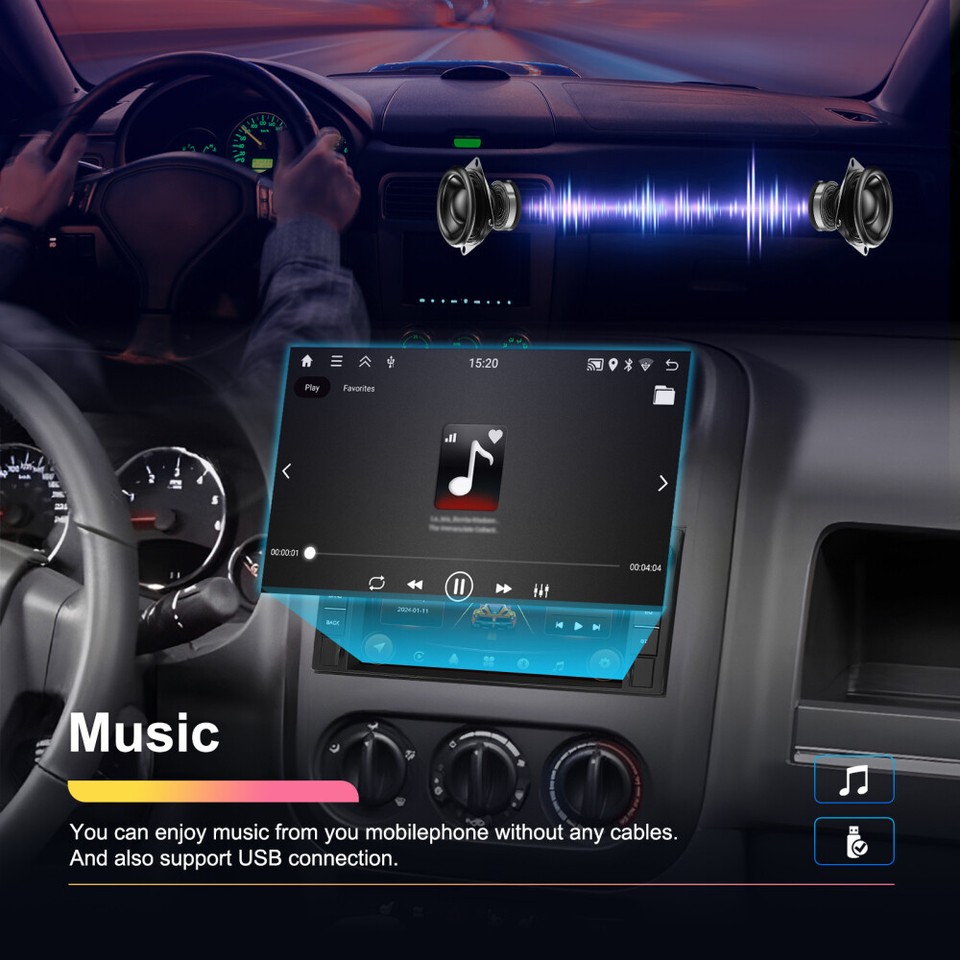 2+64G Android 15 Carplay For Dodge Challenger 2008-2014 Car Stereo ...