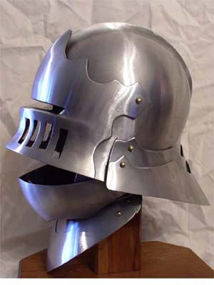 Medieval German Sallet Helmet Bassinet 14 Gauge Steel Stylish Armor ...
