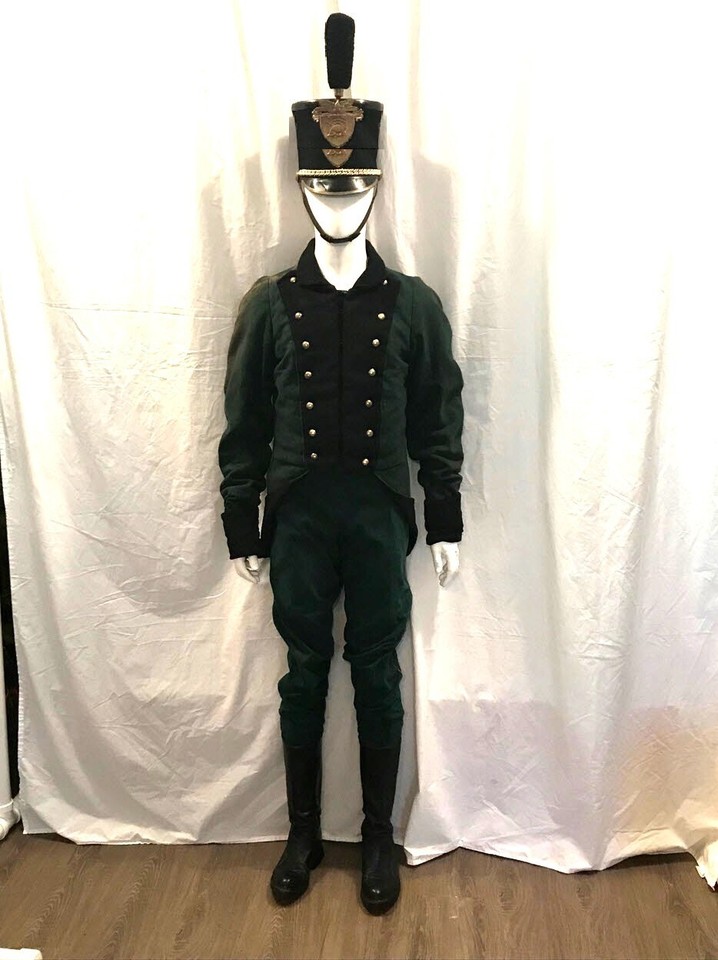 Old Movie prop costume Napoleonic War Green Uniform Waterloo coat pants ...