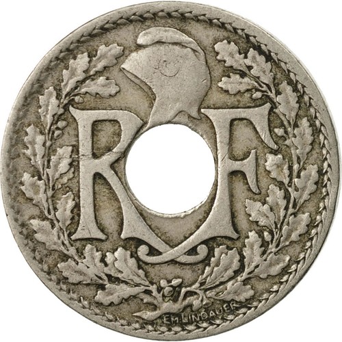 [#545511] Munten, Frankrijk, Lindauer, 10 Centimes, 1918, Paris, FR+ ...
