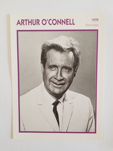 ARTHUR O'CONNELL - CARTE FICHE CINEMA PORTRAIT DE STAR | eBay