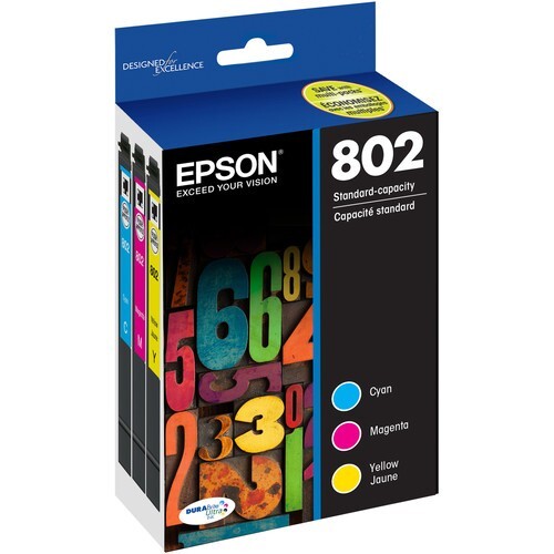 Genuine Epson T802 Ink Cartridge Black Color 802 For WF-4720 4730 WF ...
