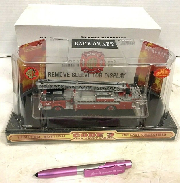 2002 Code 3 Backdraft Chicago Fire Dept. Mack CF Ladder 46 Rear Mount ...