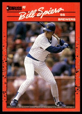 1990 Donruss Baseball Card Bill Spiers Milwaukee Brewers #382 | eBay
