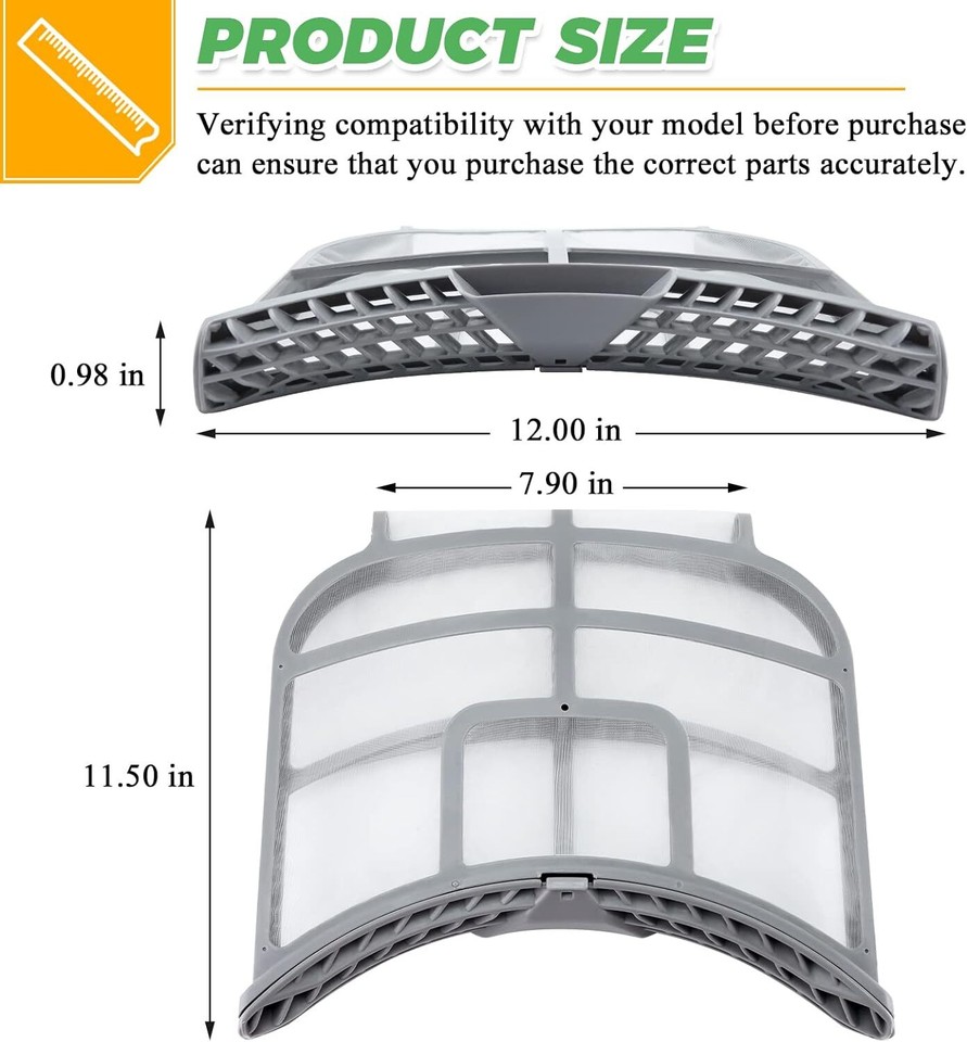 Dryer Lint Screen Filter ADQ73373201 for LG DLGX8001V DLGX8101V ...