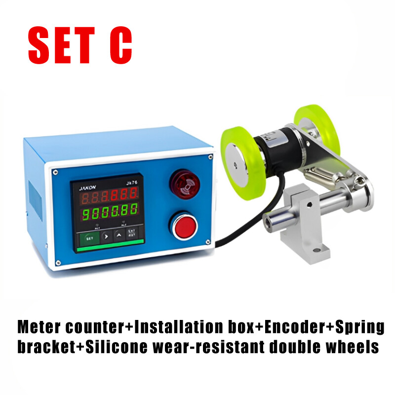 Wheel Counter Digital Control Box Rotary Roll Meter Length Measure With ...