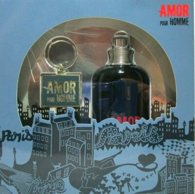 CACHAREL AMOR POUR HOMME 2 PCS GIFT SET FOR MEN EDT SPRAY 2.53 Oz, KEY ...