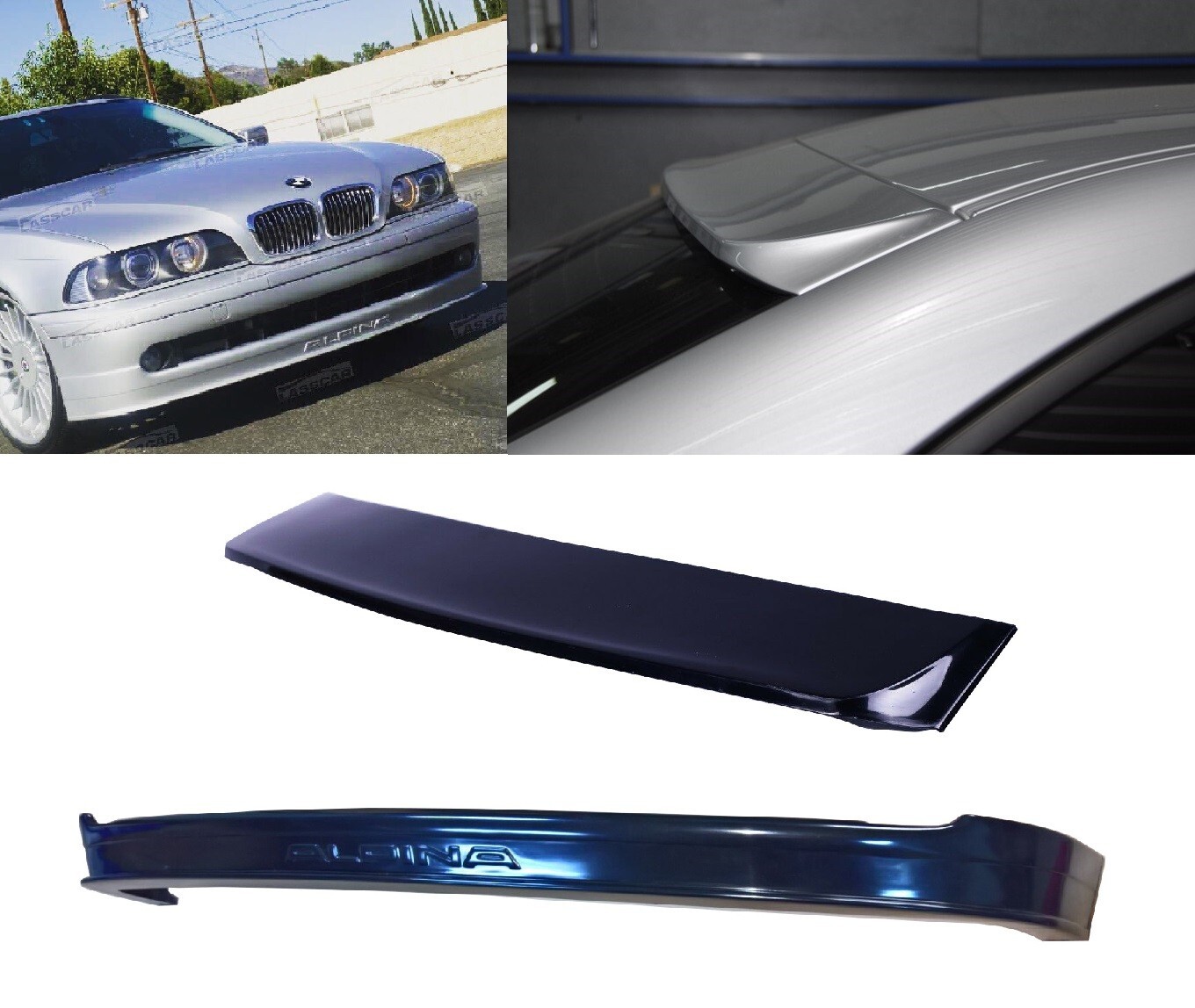 bmw E39 Alpina Style + roof spoiler Tuning Front Bumper Splitter Lip 01 ...