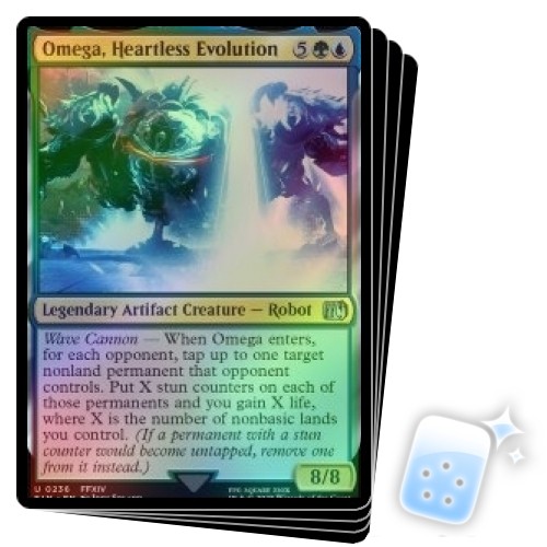 FOIL OMEGA, HEARTLESS EVOLUTION X4 Final Fantasy FIN Magic MTG MINT ...