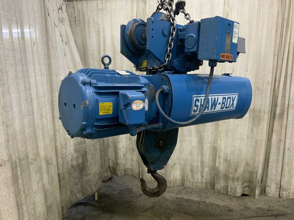 7.5 TON SHAW-BOX WIRE ROPE HOIST WITH REMOTE: STOCK #79943 | eBay