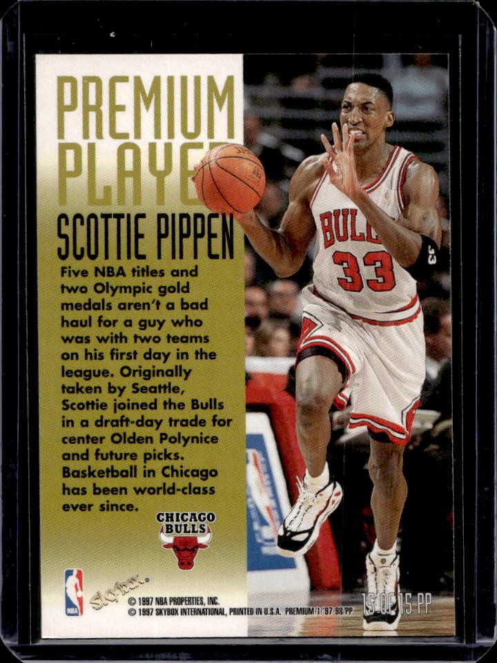 1997-98 Skybox x Premium Scottie Pippen Player #15 PP Bulls | eBay