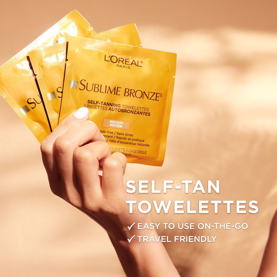 Sublime Bronze Self Tanning Towelettes, Streak-Free, Natural Looking ...