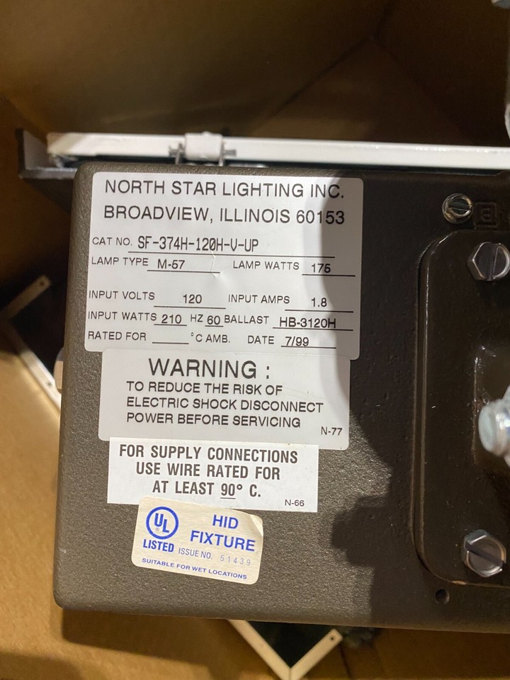 NEW NORTH STAR LIGHTING SF-374H-120H-V-UP-120V OUTDOOR FIXTURE | eBay