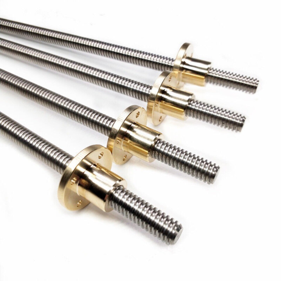 1PC T8 Trapezoidal Rod Screw & Nut Lead 1-14mm Length 100 - 600mm CNC ...