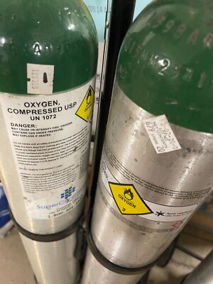 Medical Oxygen Tanks Size E Un1072 +Cart/regulator /cannulas Used | eBay