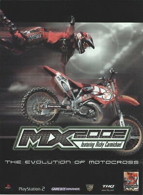 MX 2002 Featuring Ricky Carmichael Print Ad/Poster Art Playstation 2 ...