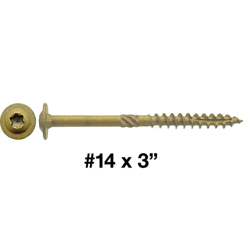 #14 Construction Lag Screws - Star Drive Heavy Duty Structural Lag | eBay