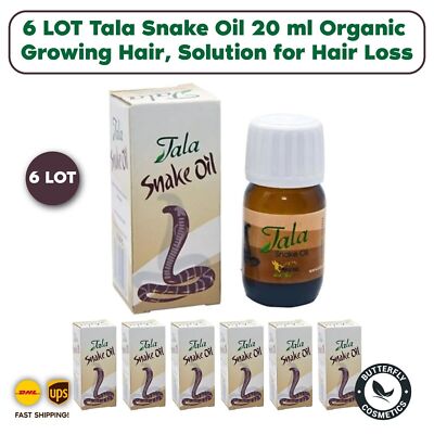 6 x Tala Snake Oil 20 ml Organic Growing Hair, Solution for Hair Loss 6 ...