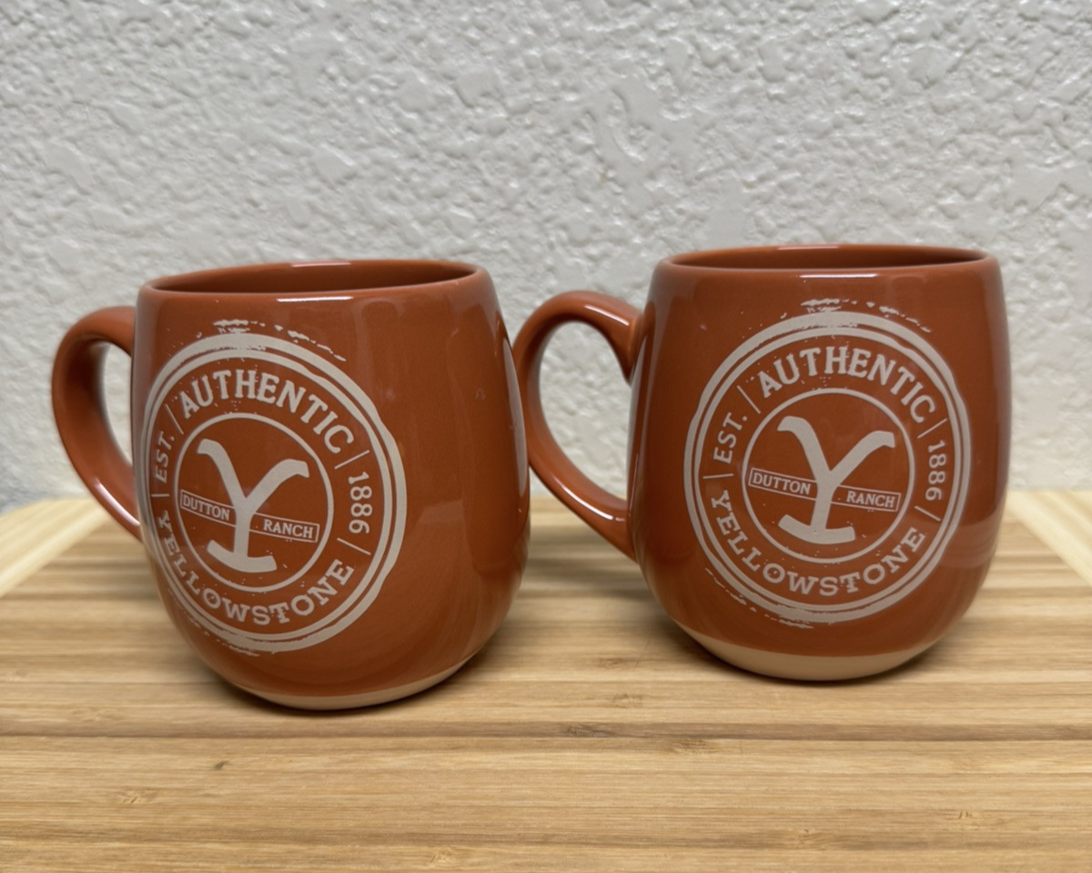 Authentic Yellowstone Dutton Ranch Set of 2 Coffee Mugs 16 oz. | eBay