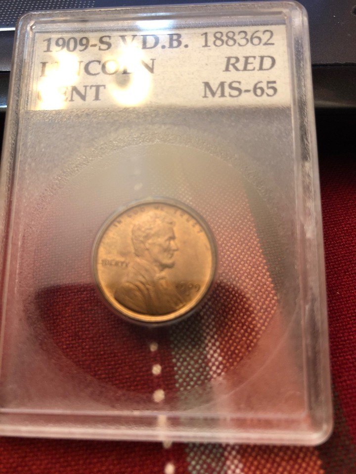 1909 S VDB Lincoln Wheat Copper Cent 1C \ACCUGRADE MS 65 RED | eBay