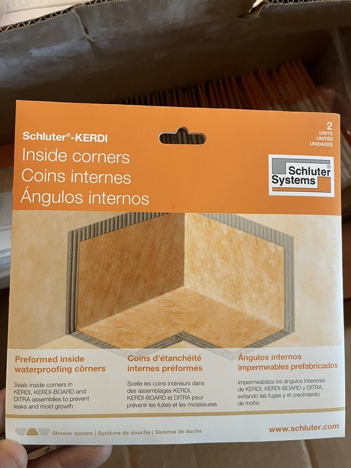 Kerdi-kereck-f Pre-formed 90° Waterproofing Inside Corners (2-pack ...