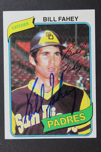 Bill Fahey San Diego Padres Autographed 1980 Topps #44 Signed Baseball ...