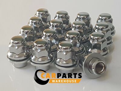 Fits Jaguar XF OE Style Alloy Wheel Nuts M12 X 1.5 Chrome 19MM Hex Nut ...