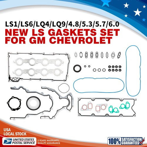 For GEN 3 LS Gasket Set Kit &Head Gaskets For Chevy LS1/LS6/LQ4/LQ9/4 ...
