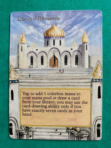 MTG - Library of Alexandria - Arabian Nights - Altered, Dos Usé ...