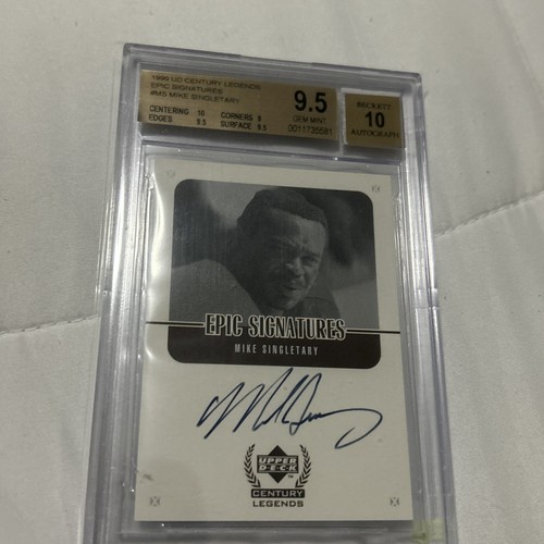 MIKE SINGLETARY AUTOGRAPH AUTO CARD 1999 UPPER DECK EPIC SIGNATURES BGS ...