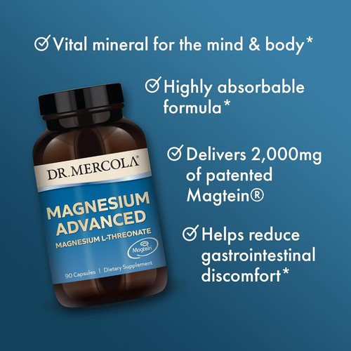 Dr. Mercola Magnesium Advanced, 30 Servings (90 90 Count (Pack of 1 ...