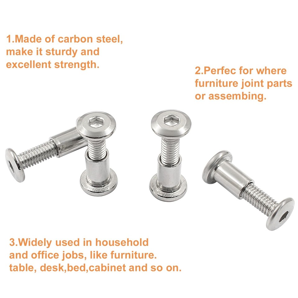 M6 x 20mm Screw Post Binding Screws, Stainless Steel Leather Screw ...