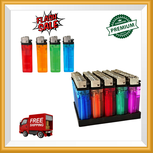 Disposable Lighters Adjustable Flame Child Safe Available in Multi pack ...