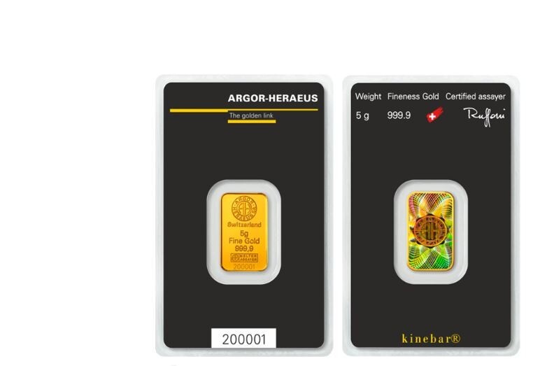 14k Gold beze for 5 Gram Argor Heraeus Kinebar Gold Bar Bezel 23.0mm x ...